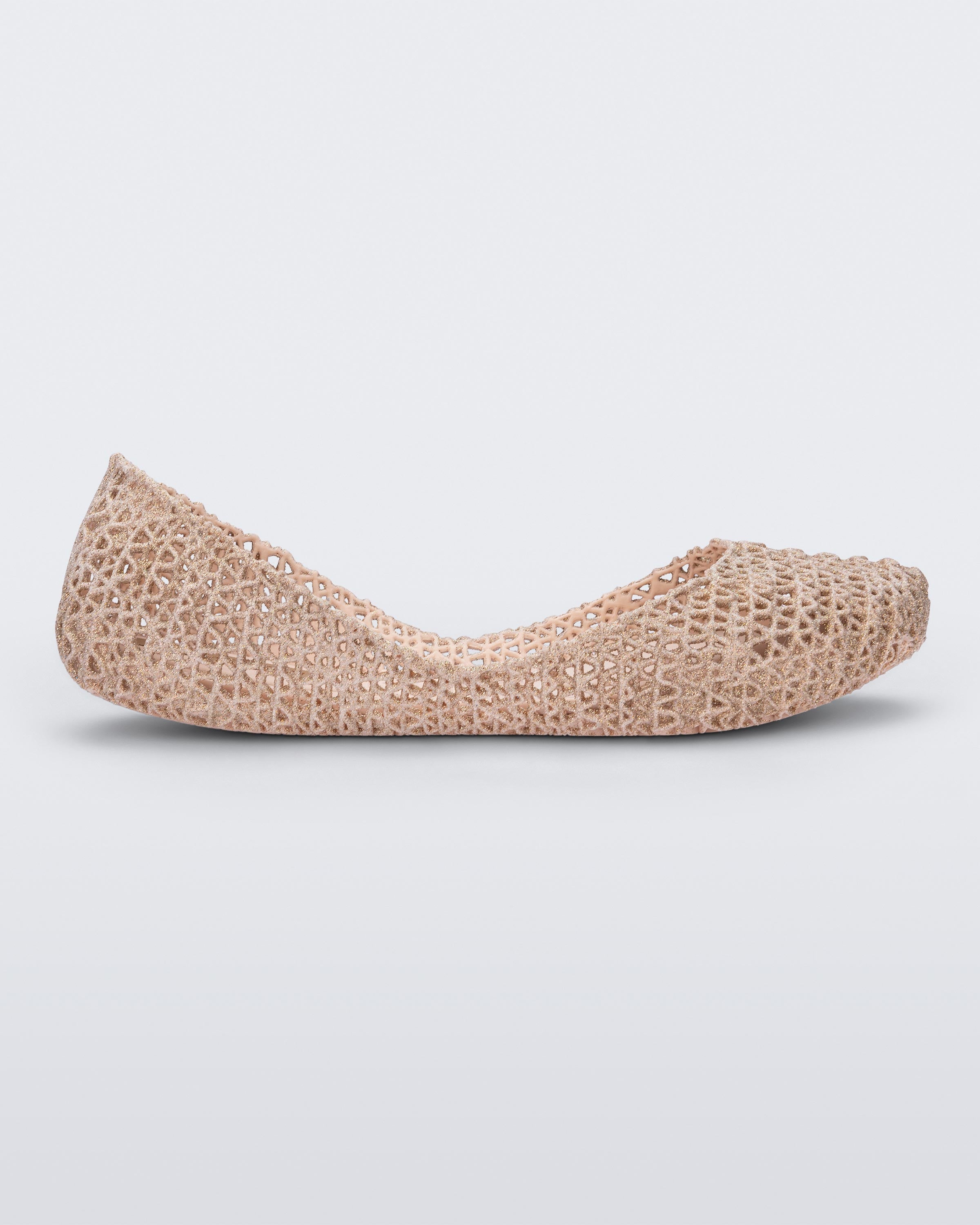 Melissa Campana Papel VII AD Light Beige Glitter Baleriny Damskie Beżo ...