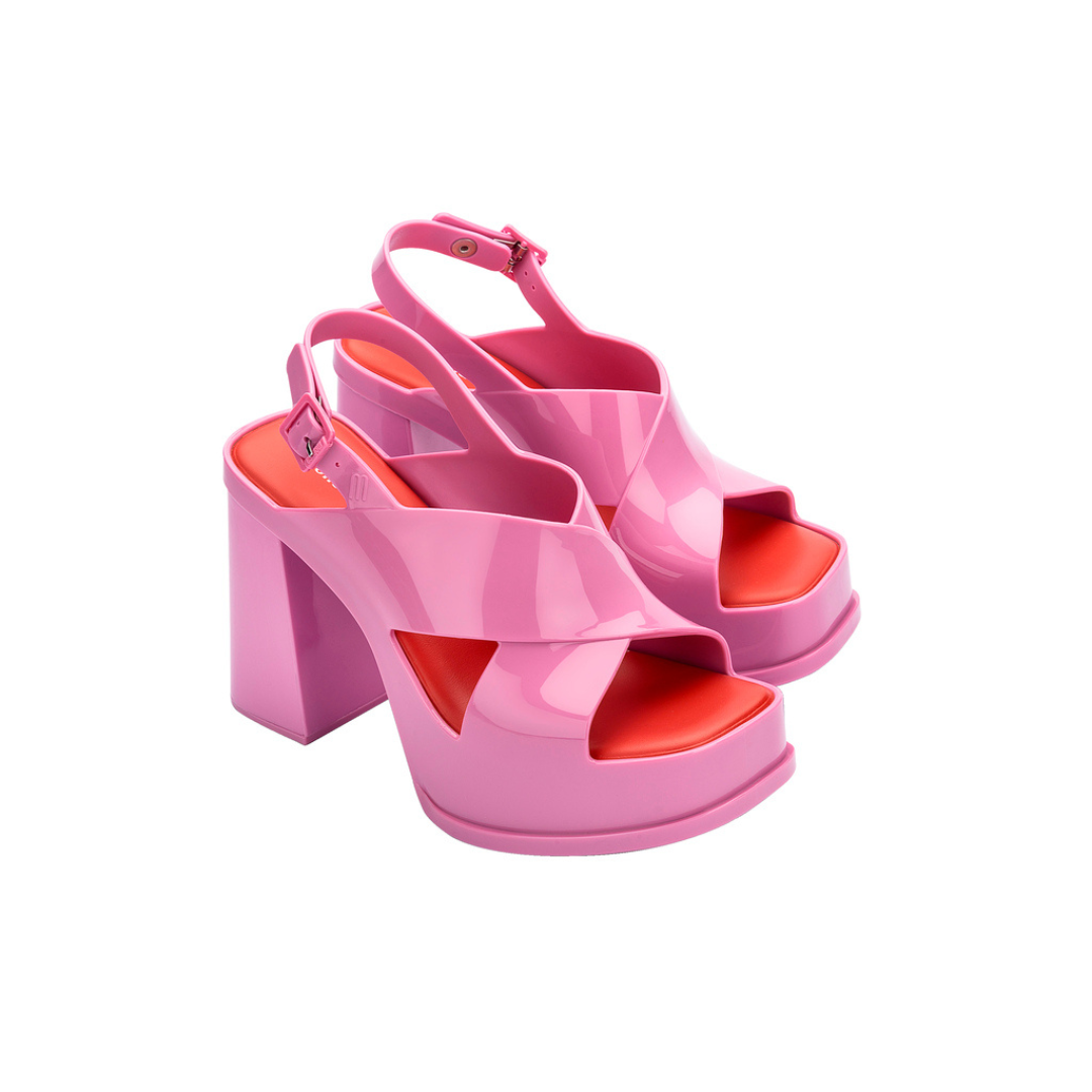 Melissa Dance Heel Ad Pink/Red Sandały Damskie na Obcasie Różowe ...