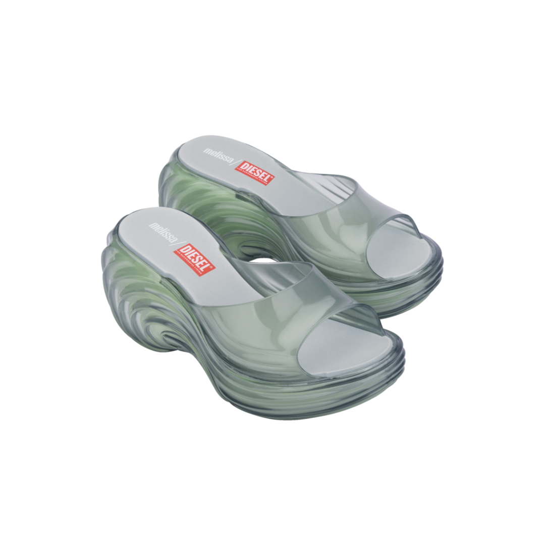 Melissa Quantum Platform + Diesel AD Transparent Blue Klapki Damskie N ...