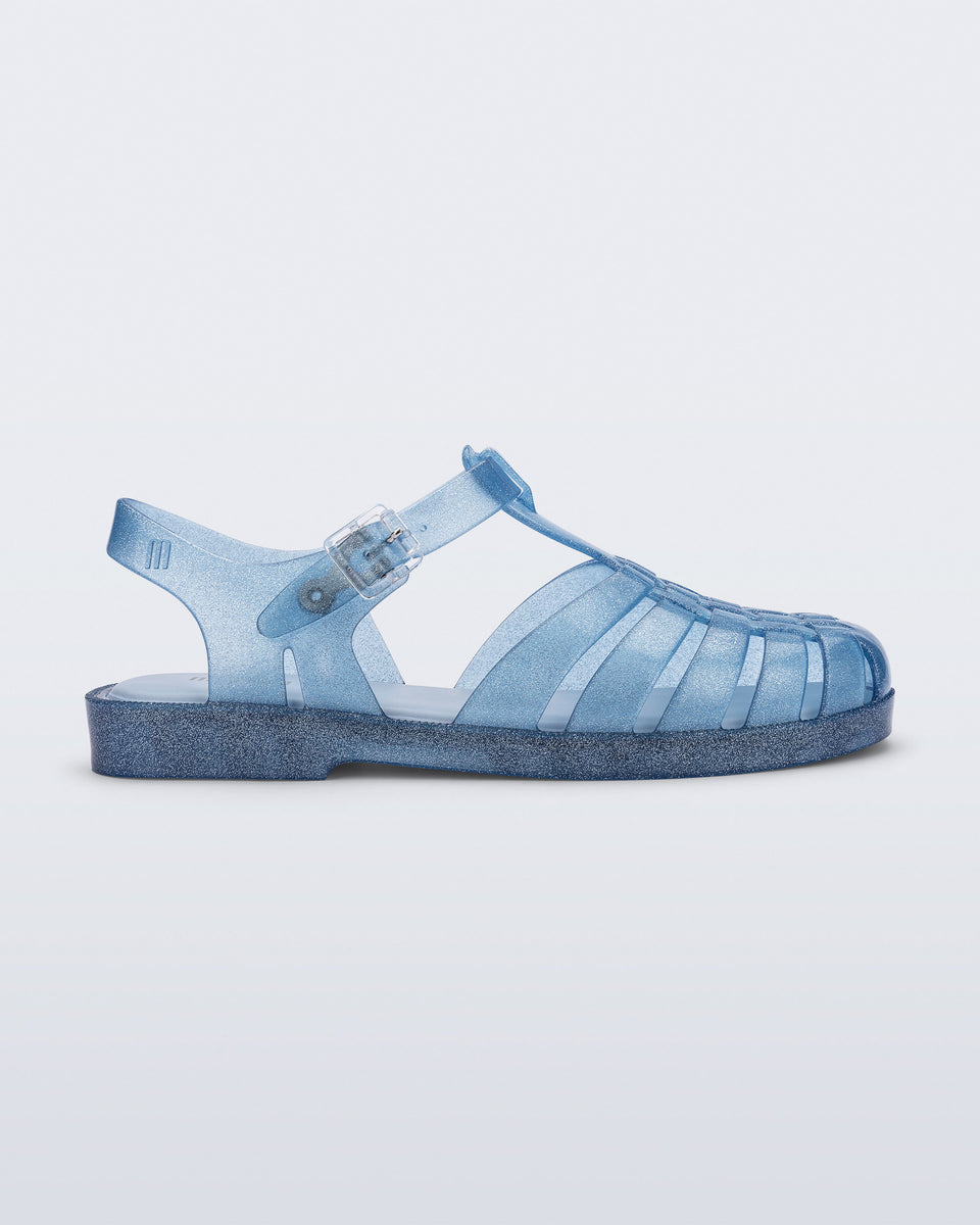 Melissa Possession Shiny AD Blue Glitter Sandały Damskie Niebieskie Br ...